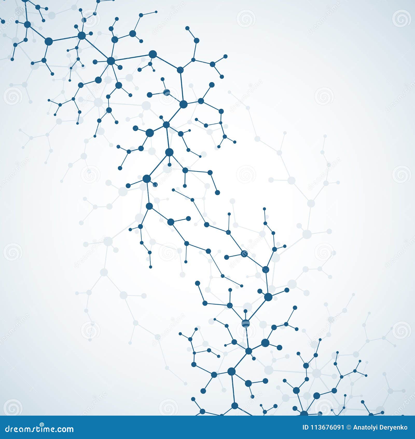 Molecules Concept of Neurons and Nervous System. Scientific Medical ...