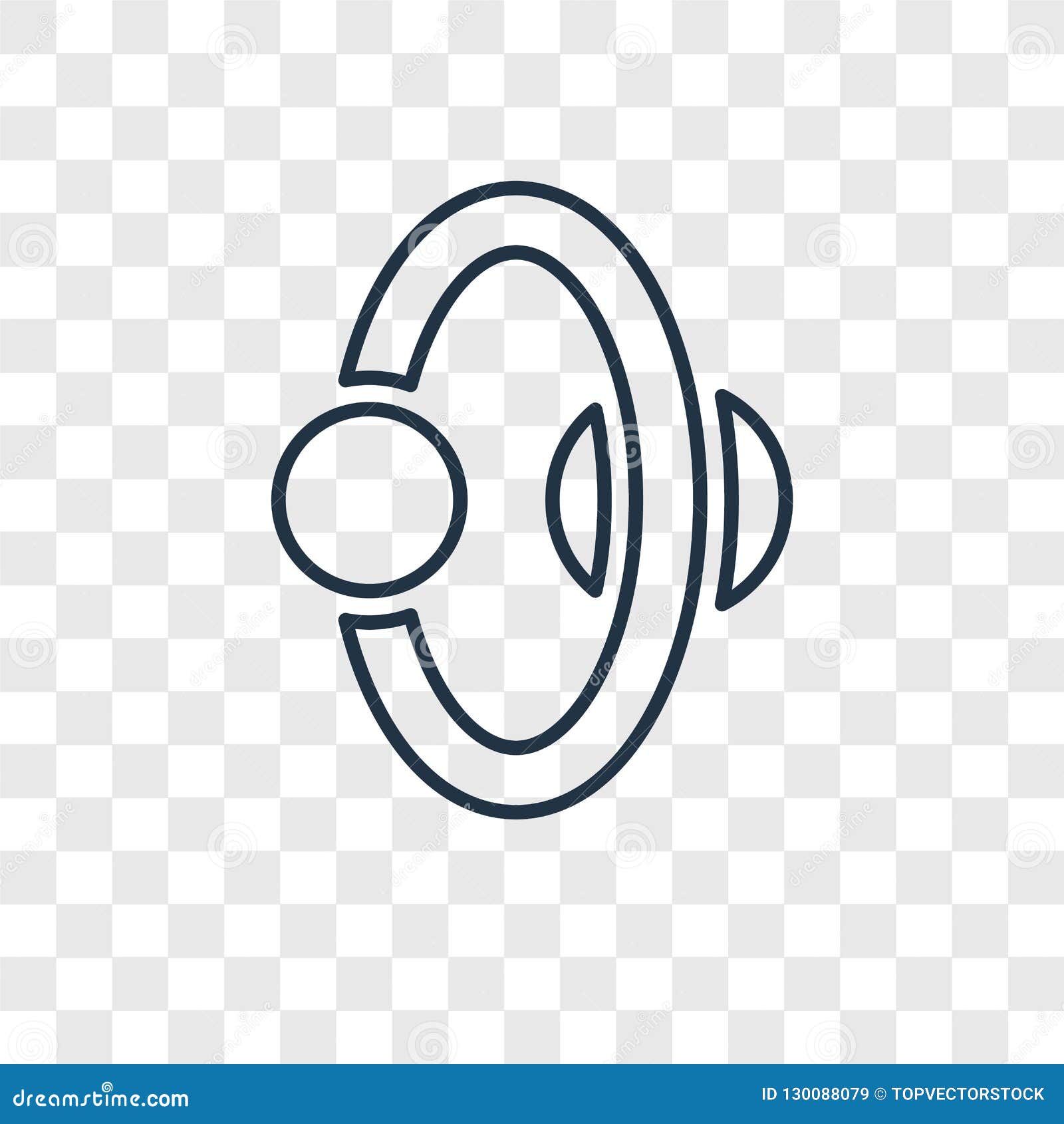 Molecules Concept Vector Linear Icon Isolated on Transparent Background ...