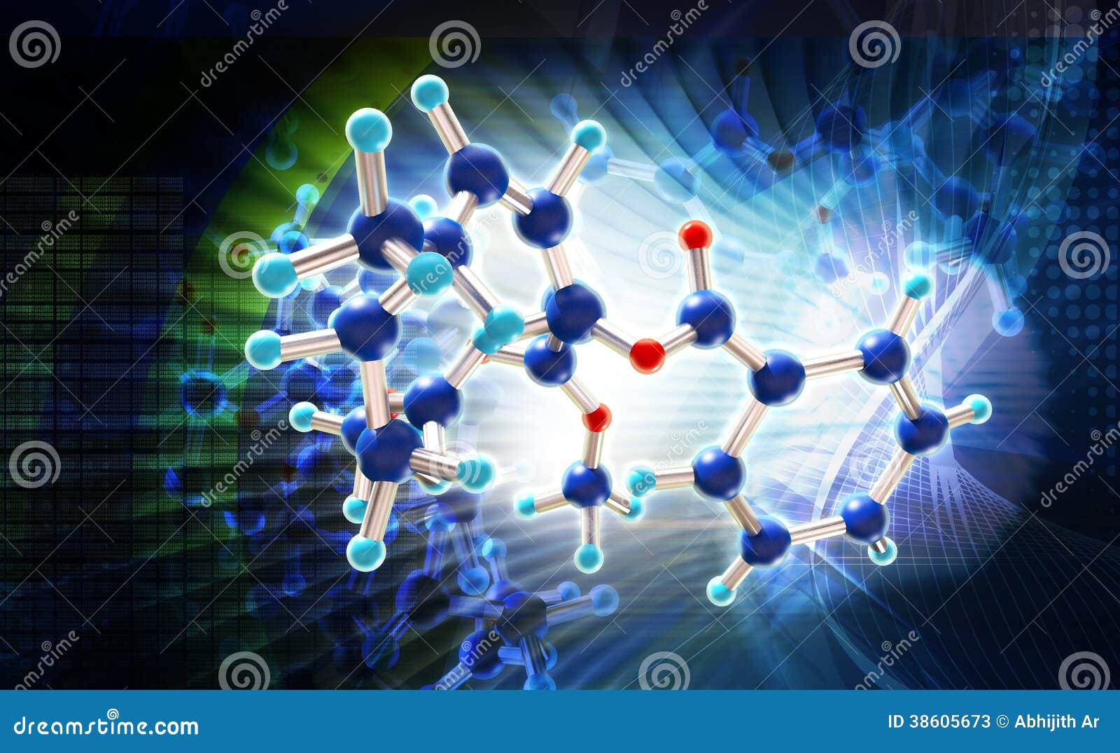 Molecules stock illustration. Illustration of microscope - 38605673