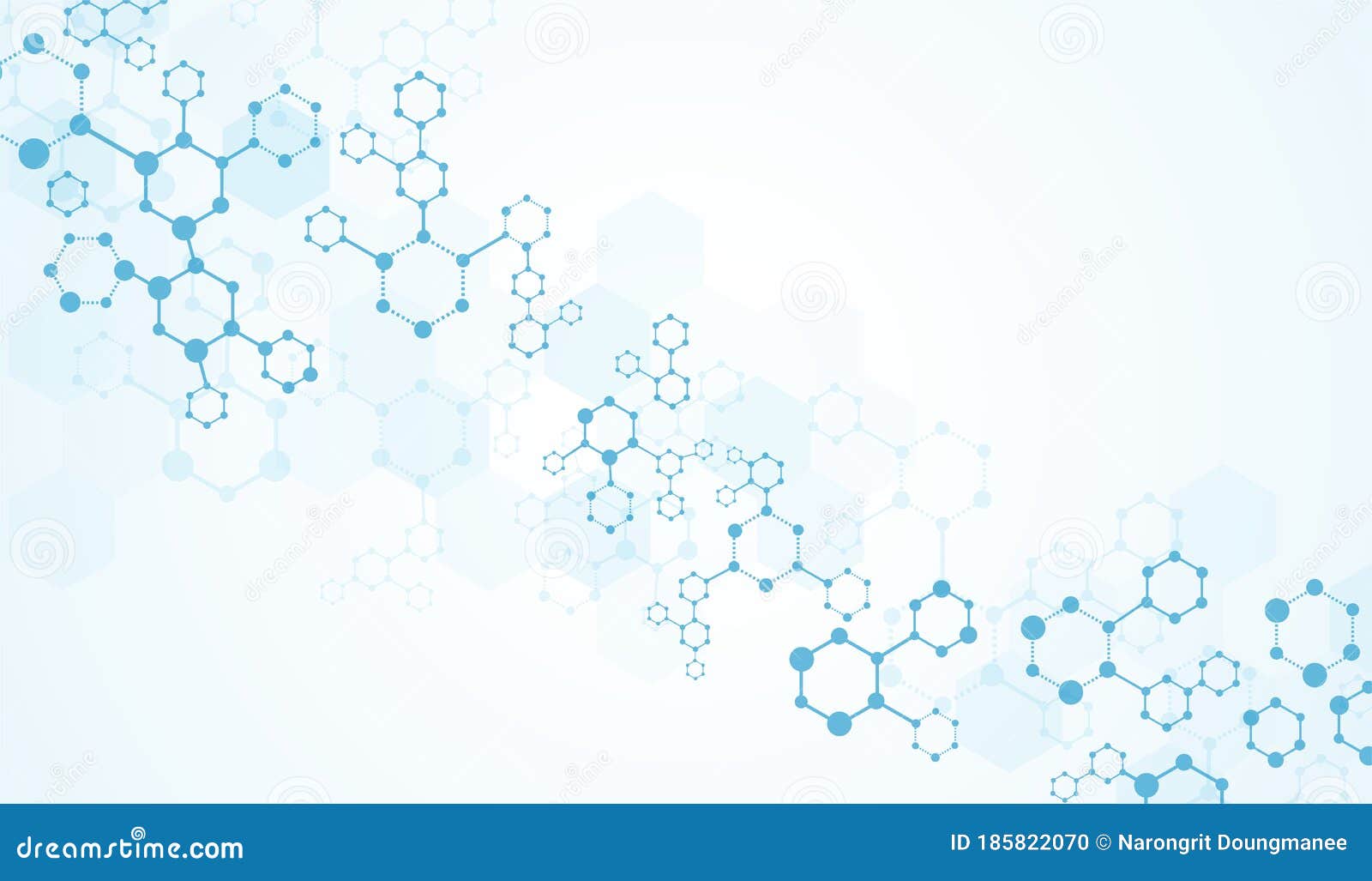 Molecules or DNA Medical Structure Background Vector Design Stock ...