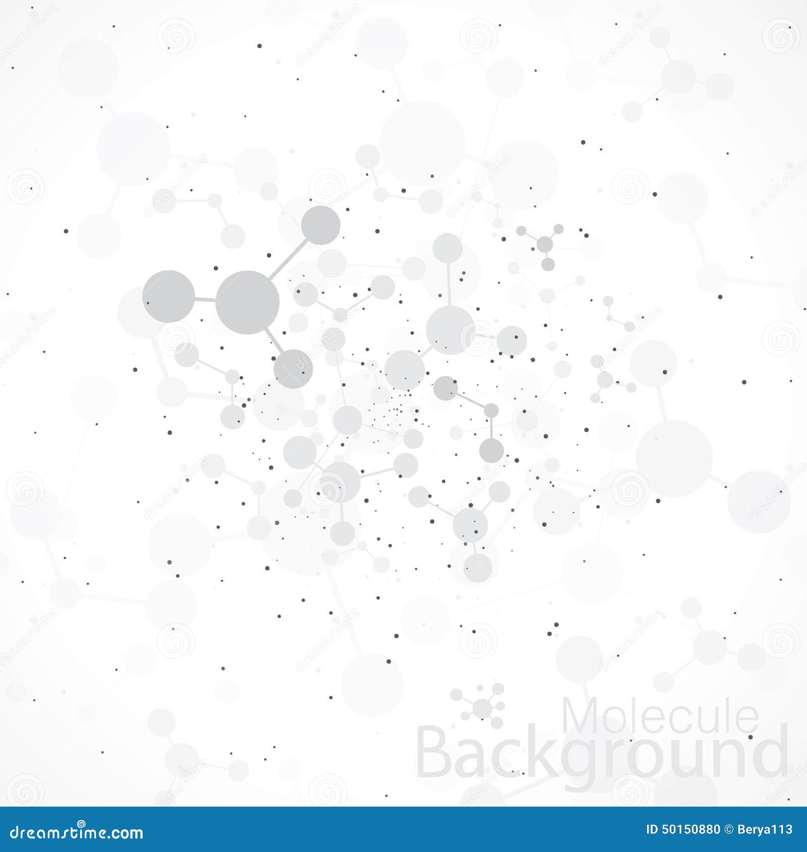 Molecules on Gray Background. Vector Illustration Stock Vector ...