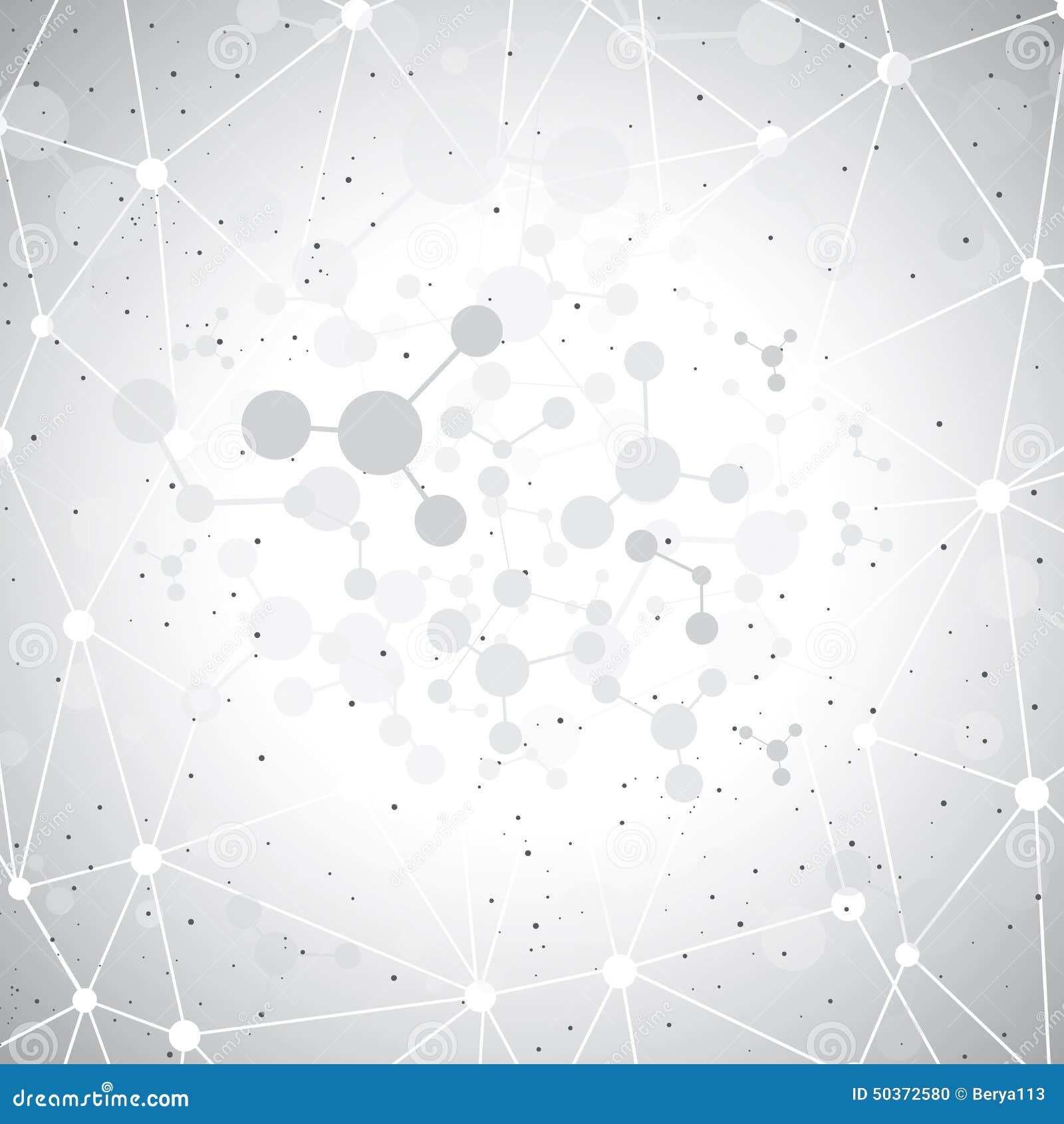 Molecules on Gray Background. Vector Illustration Stock Illustration ...