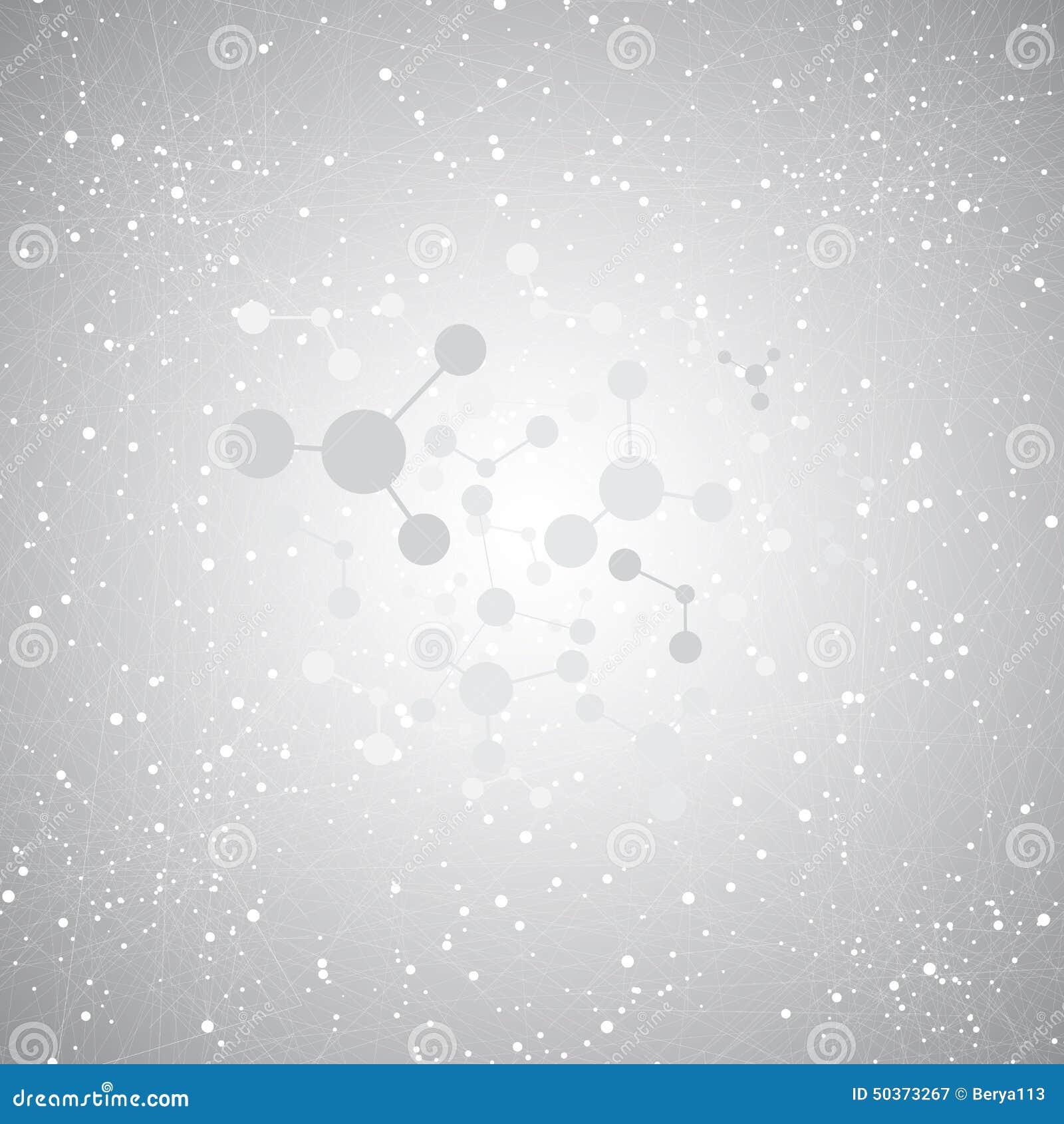 Molecules on Gray Background. Vector Illustration Stock Illustration ...