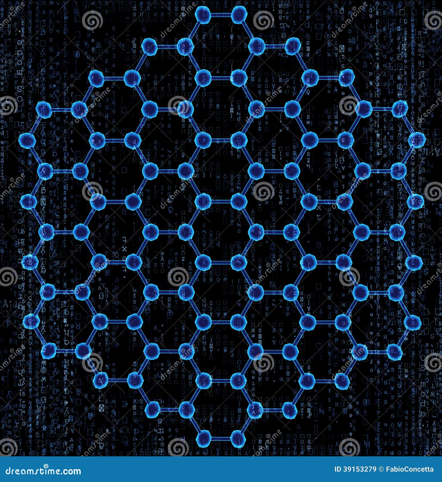 Molecules hexagonal stock illustration. Illustration of physics - 39153279