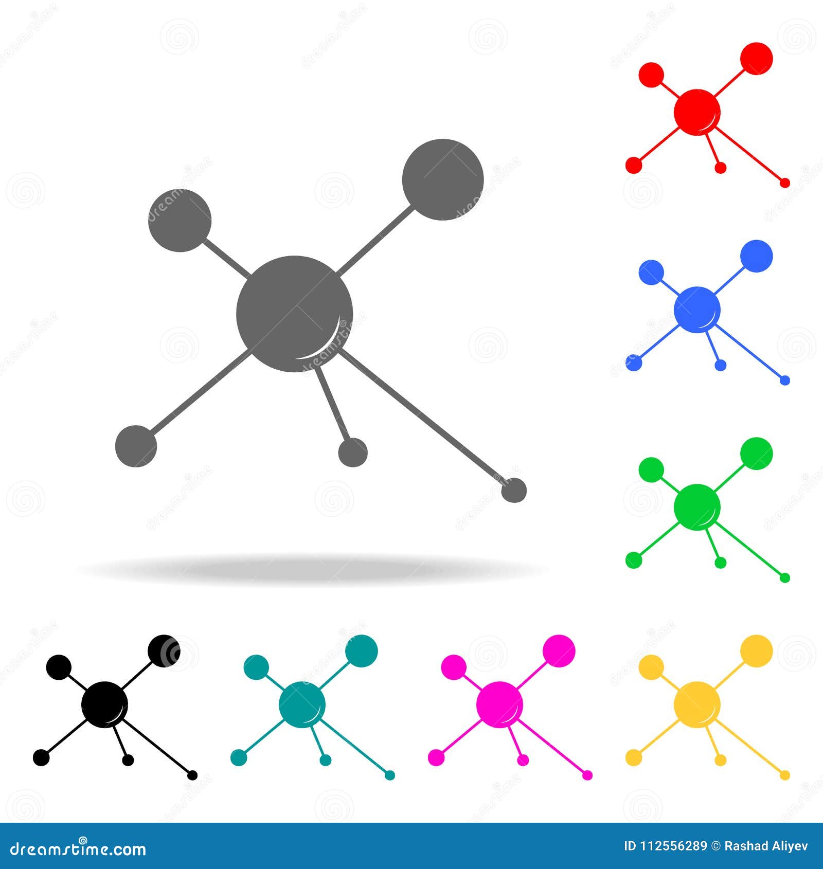 Molecules Icon. Elements of School and Study Multi Colored Icons ...