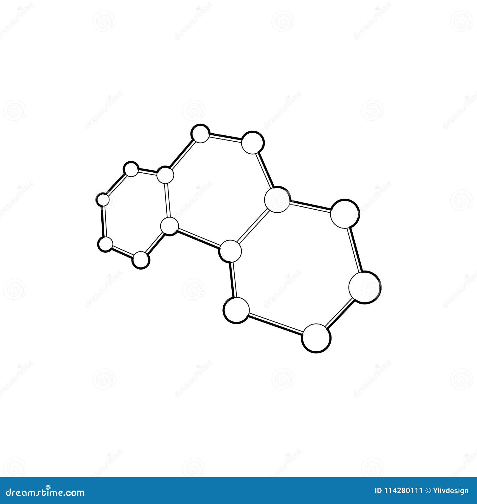 Molecules Icon, Outline Style Stock Vector - Illustration of biology ...