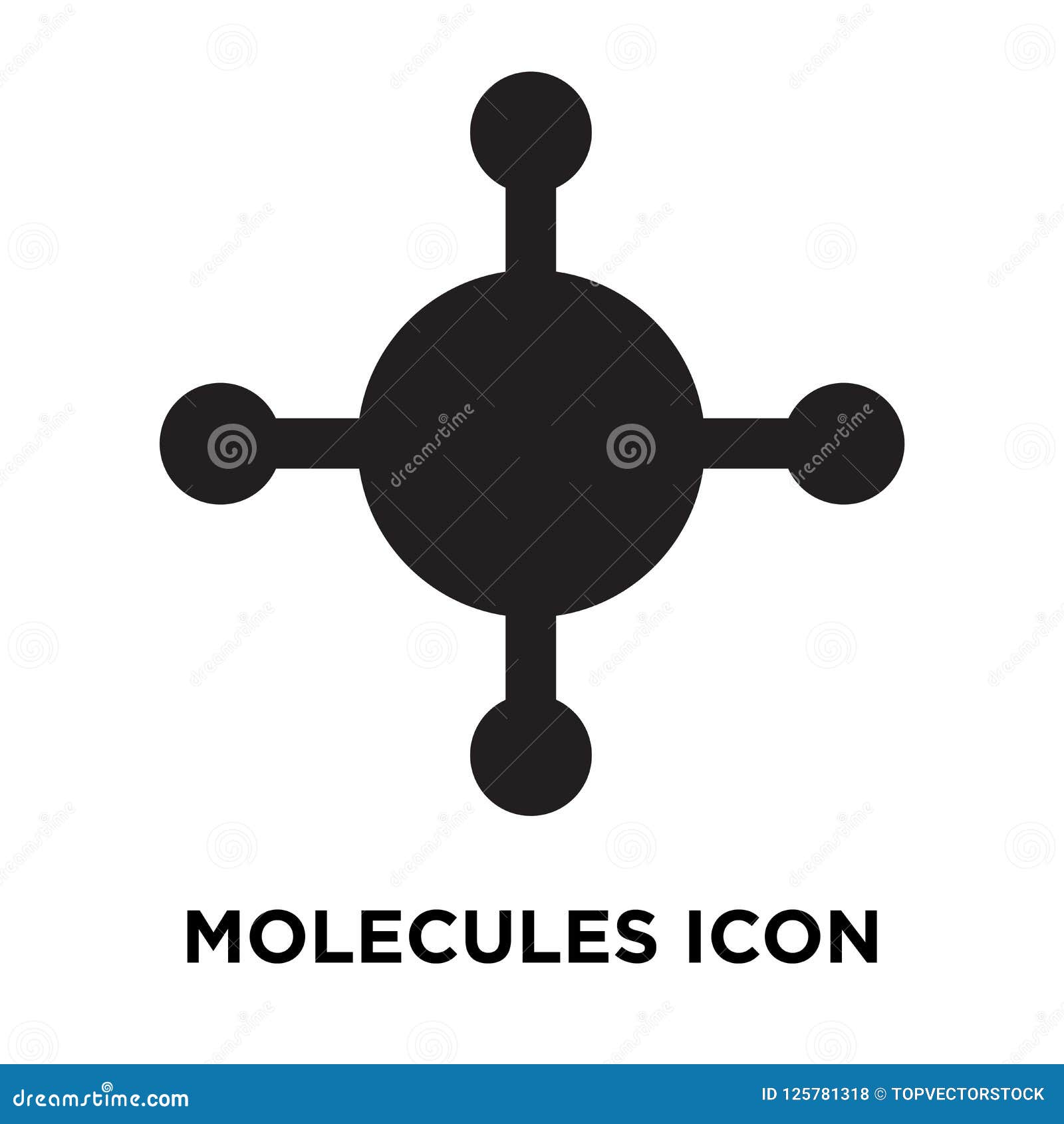 Molecules Icon Vector Isolated on White Background, Logo Concept Stock ...