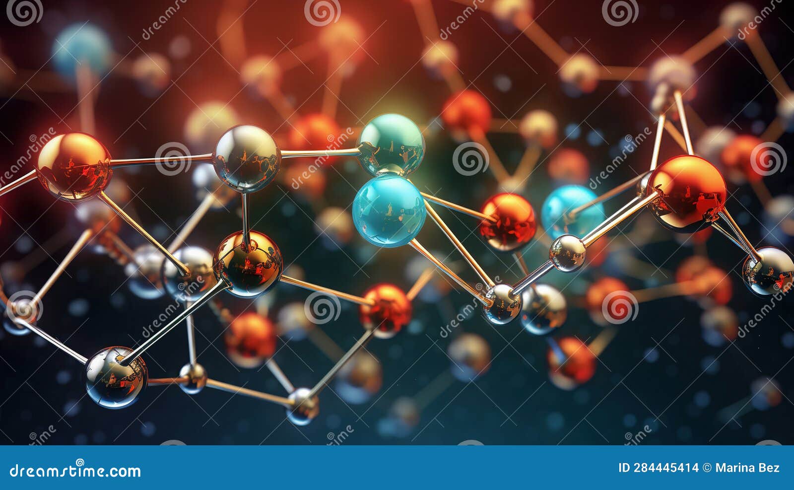 Molecules Model. Molecular Structure at the Atomic Level Stock ...