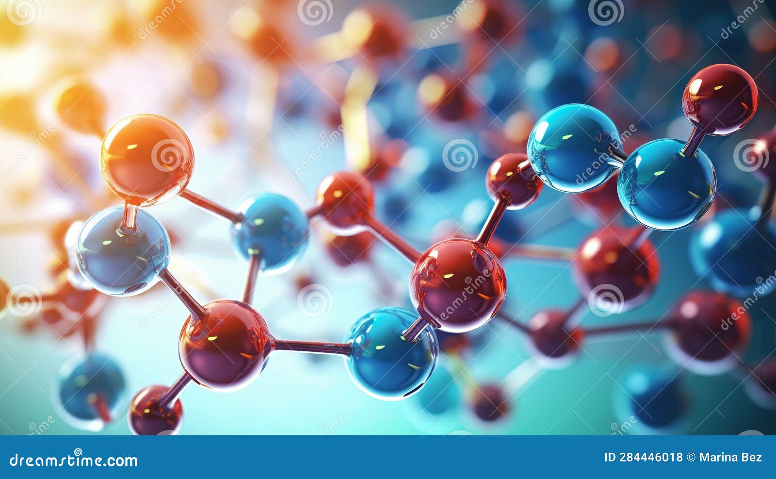 Molecules Model. Molecular Structure at the Atomic Level Stock Photo ...