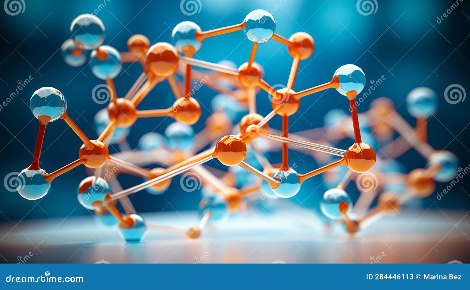 Molecules Model. Molecular Structure at the Atomic Level Stock ...