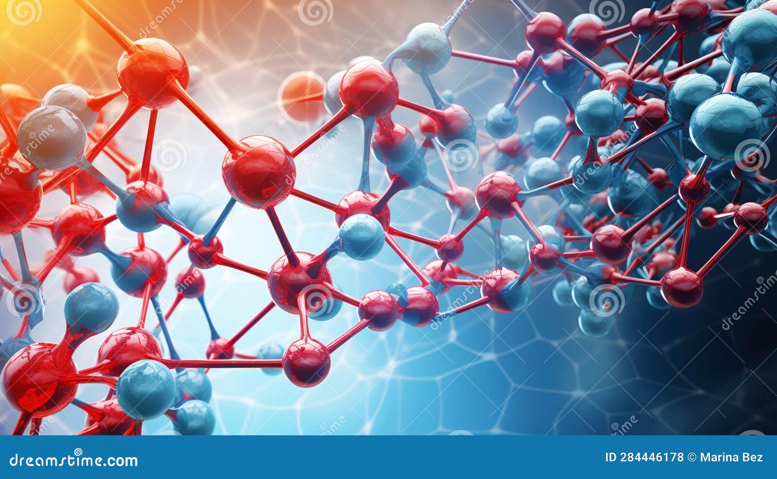 Molecules Model. Molecular Structure at the Atomic Level Stock ...