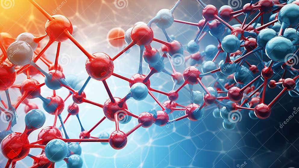 Molecules Model. Molecular Structure at the Atomic Level Stock ...
