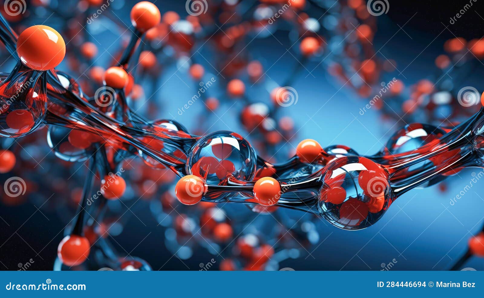 Molecules Model. Molecular Structure at the Atomic Level Stock ...