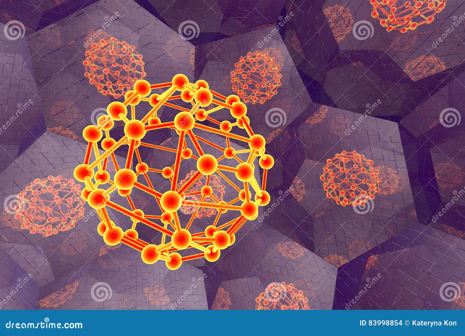 Molecules, Molecular Background Stock Illustration - Illustration of ...