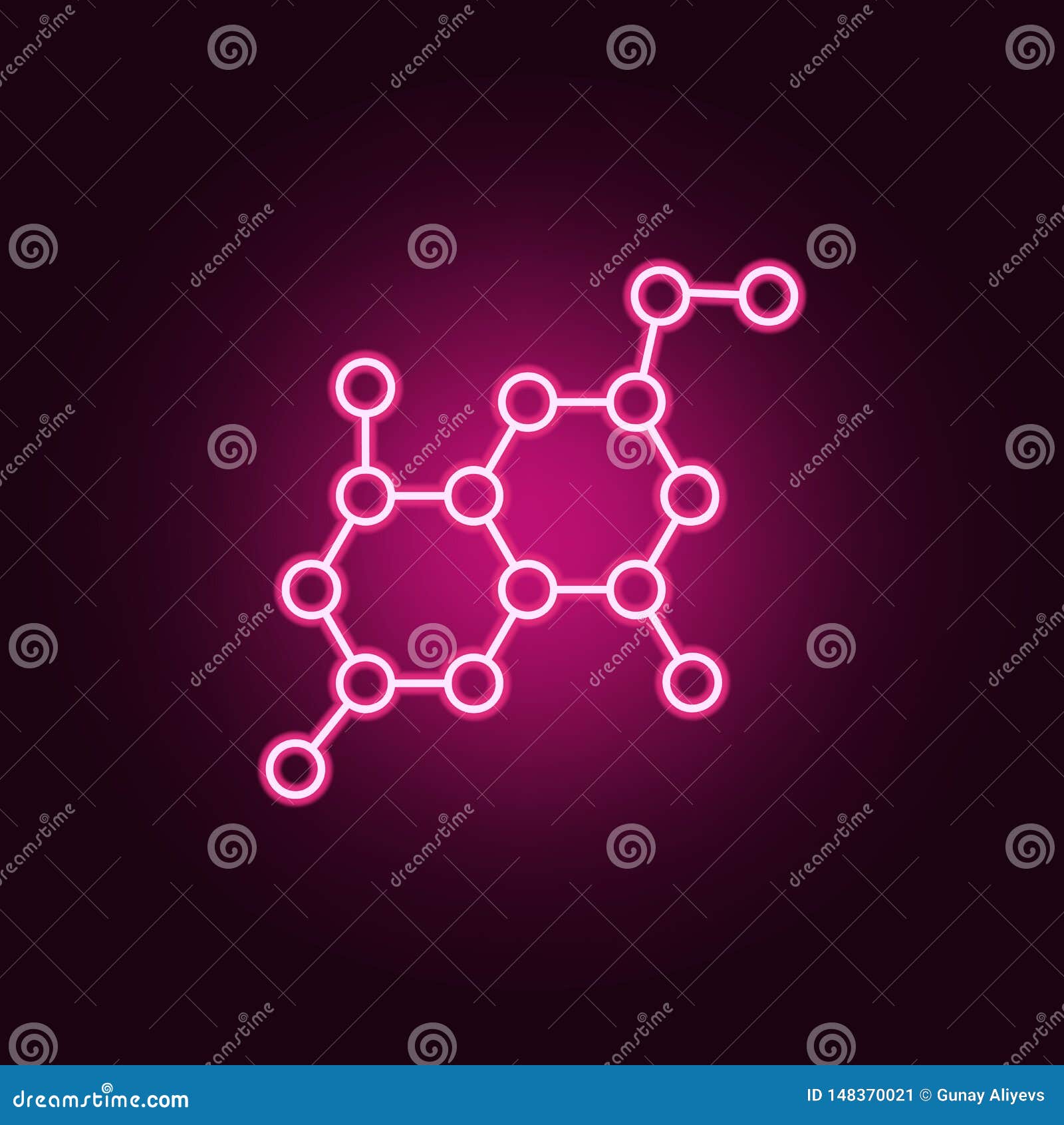 Molecules Neon Icon. Elements of Sciense Set Stock Illustration ...
