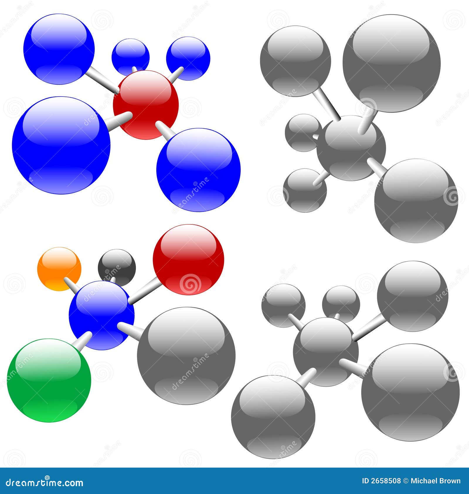 Molecules or Network Nodes stock vector. Illustration of orbit - 2658508