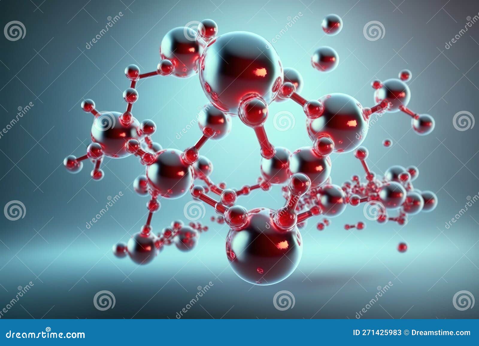 Molecules, Neurons Abstract Background. Liquid Molecules Under a ...