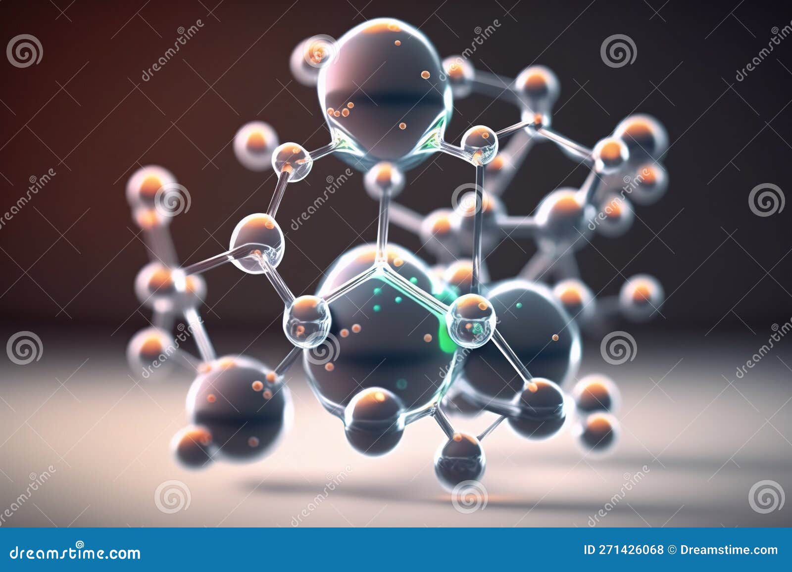 Molecules, Neurons Abstract Background. Liquid Molecules Under a ...