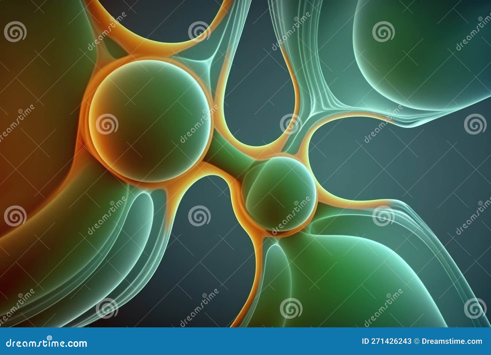 Molecules, Neurons Abstract Background. Liquid Molecules Under a ...