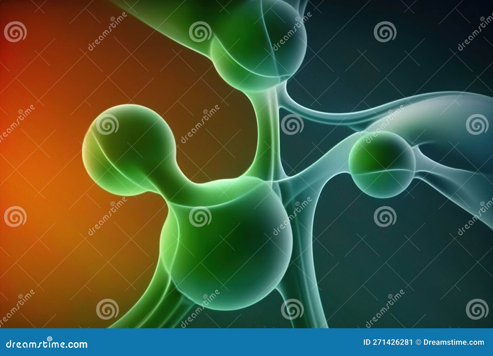 Molecules, Neurons Abstract Background. Liquid Molecules Under a ...