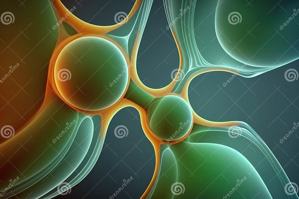 Molecules, Neurons Abstract Background. Liquid Molecules Under a ...