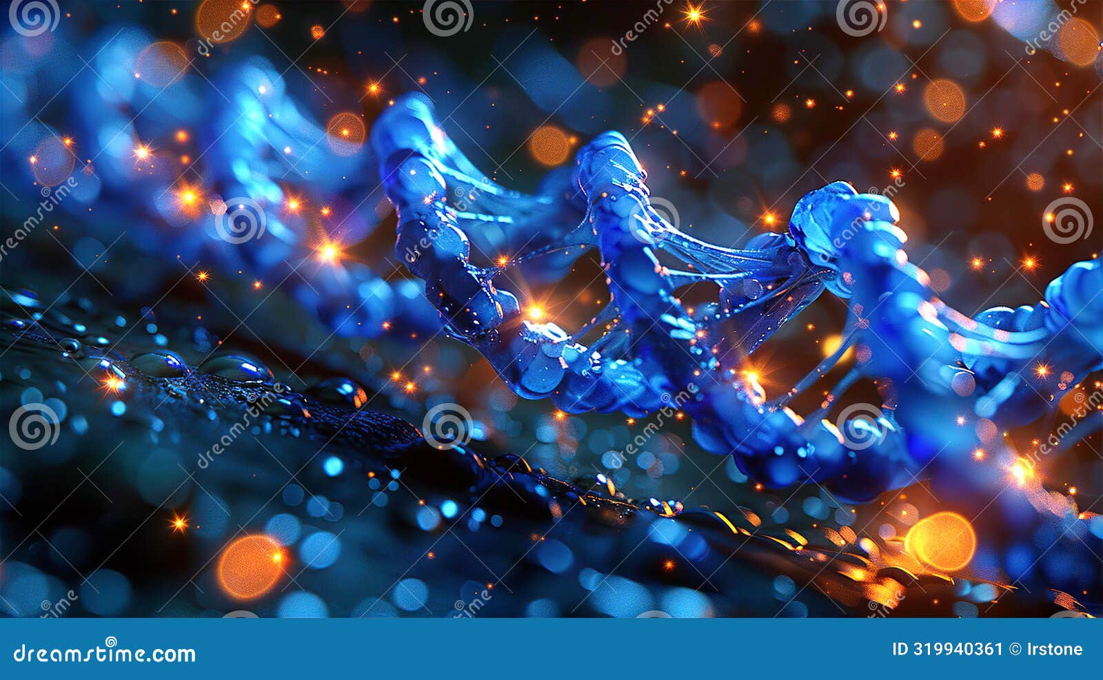 Molecules Nucleotides, DNA Chain 3d Visualisation, since and Medicate ...