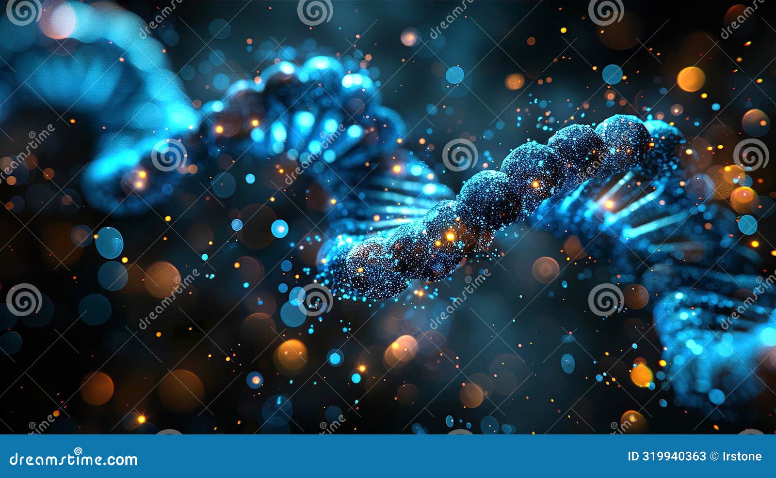 Molecules Nucleotides, DNA Chain 3d Visualisation, since and Medicate ...