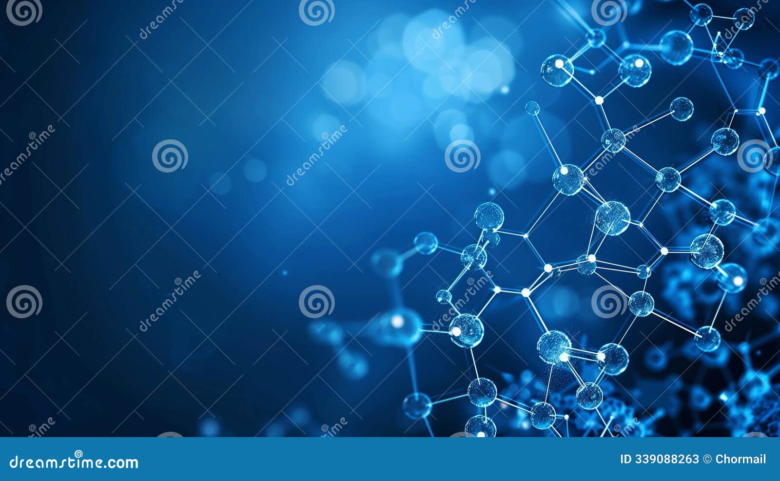 Molecules Science Biology Chemical Technology Background Stock ...