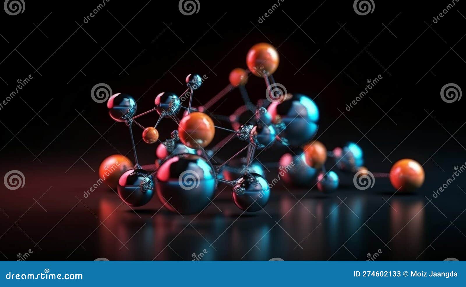 Molecules. Science and Technology Blue Abstract Background Stock ...