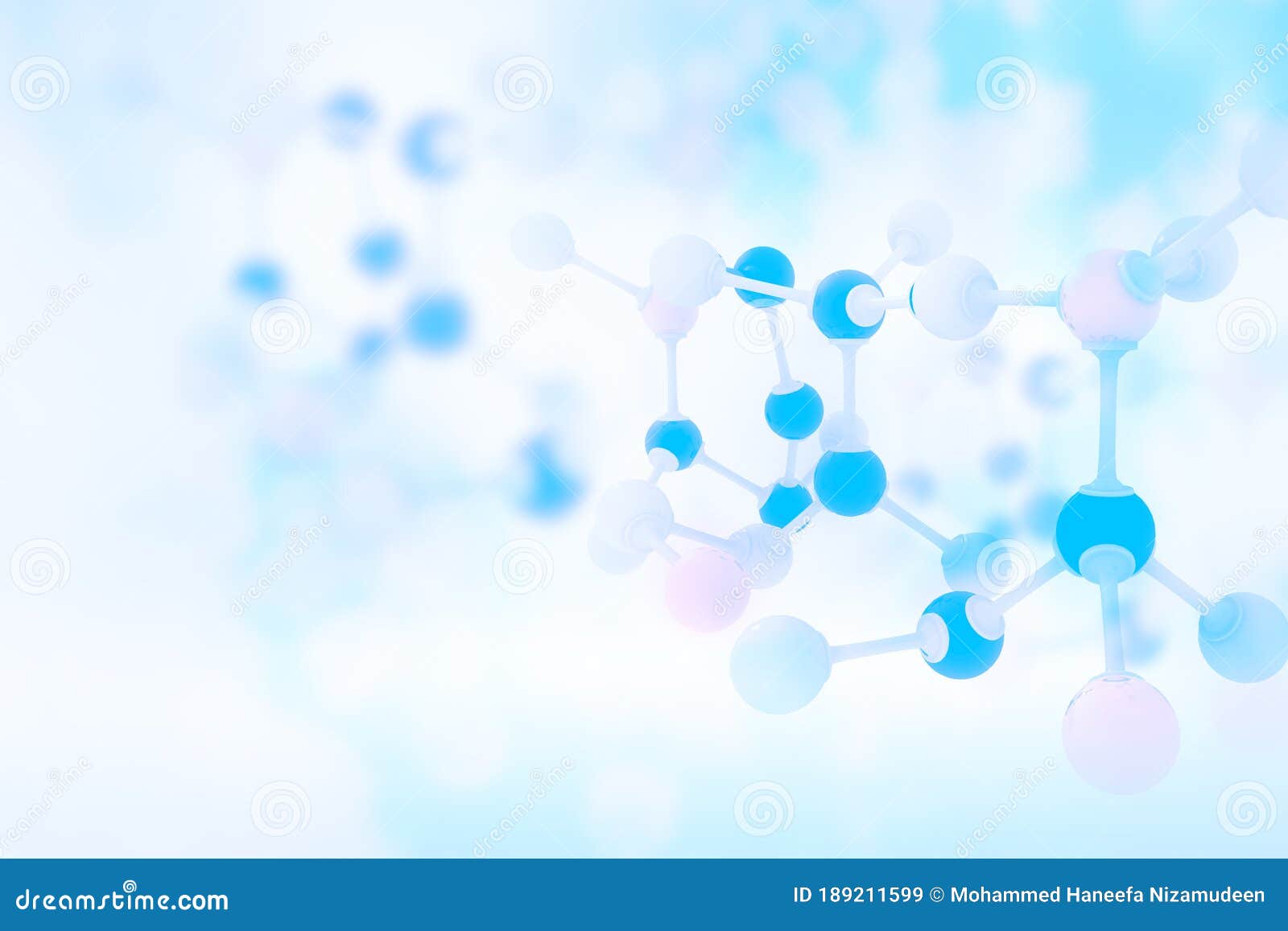 Molecules on Scientific Background Stock Illustration - Illustration of ...