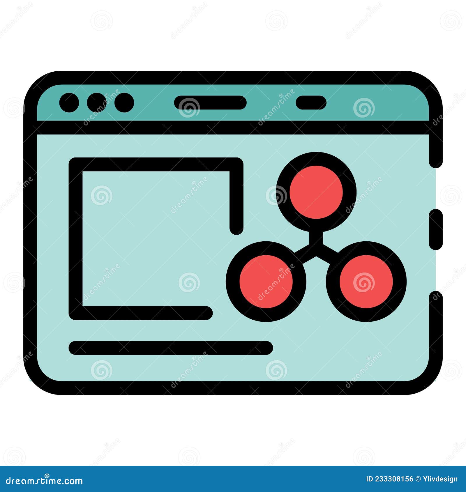Molecules on Screen Icon Color Outline Vector Stock Vector ...