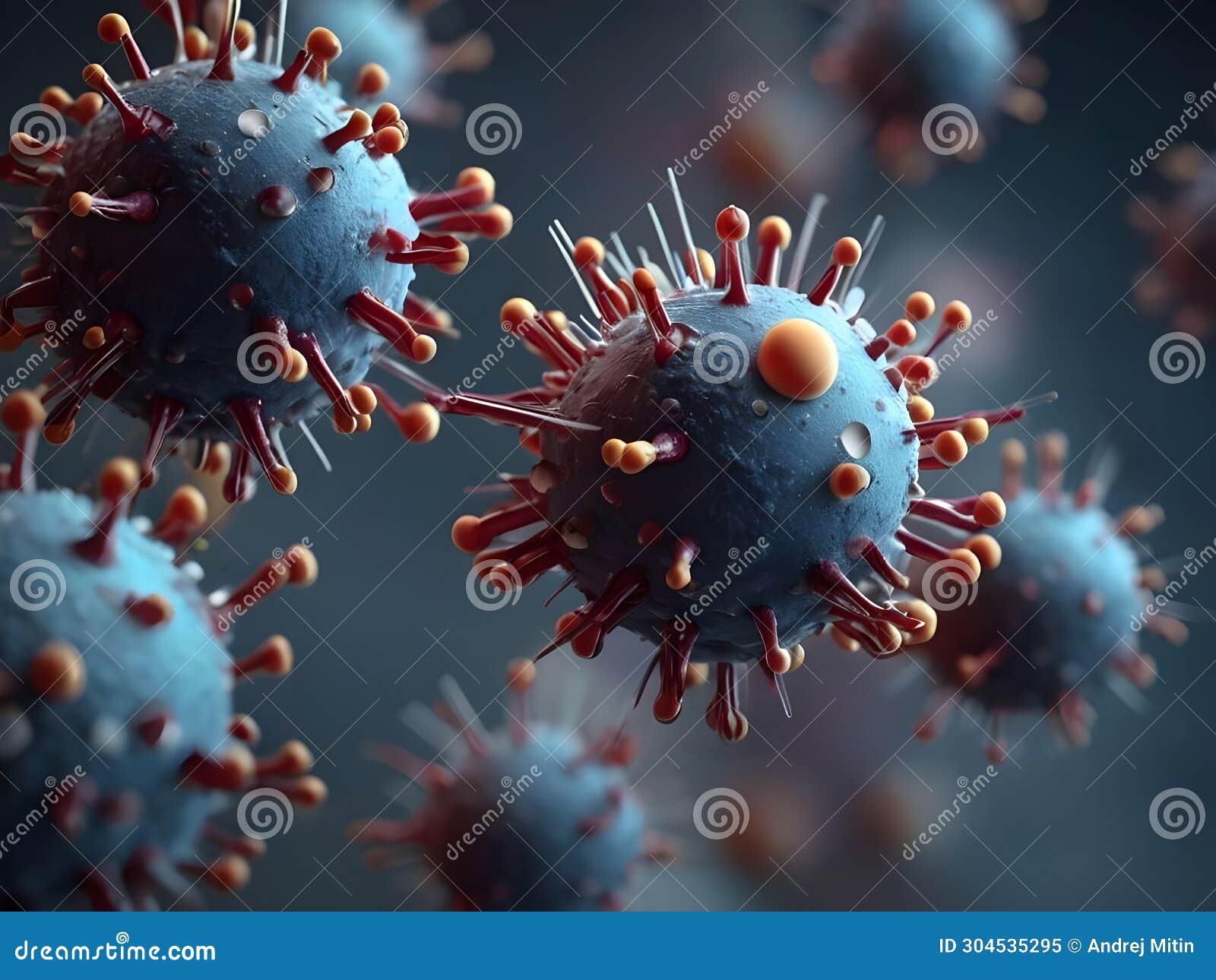 Molecules of Siberia Zombie Virus.macro Stock Illustration ...