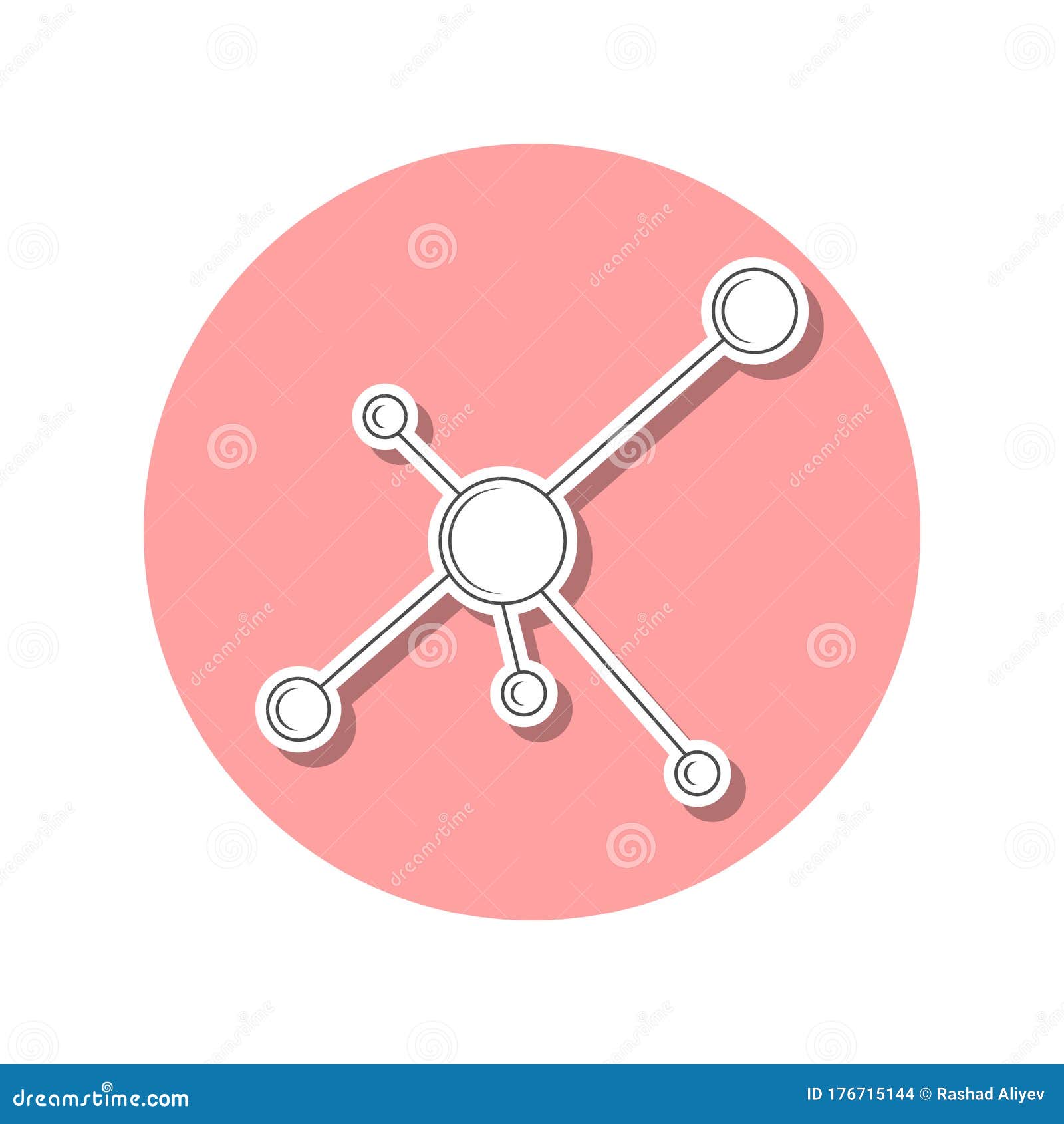 Molecules Sticker Icon. Simple Thin Line, Outline Vector of Web Icons ...