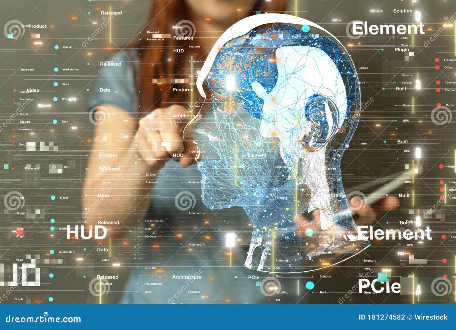 A Molecules Technology with Polygonal Shapes Stock Photo - Image of ...