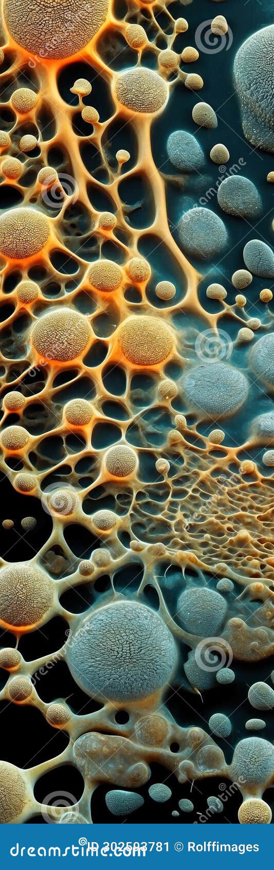 Molecules Under a Microscope Stock Illustration - Illustration of ...