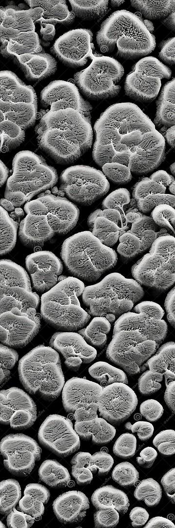 Molecules Under a Microscope Stock Illustration - Illustration of ...