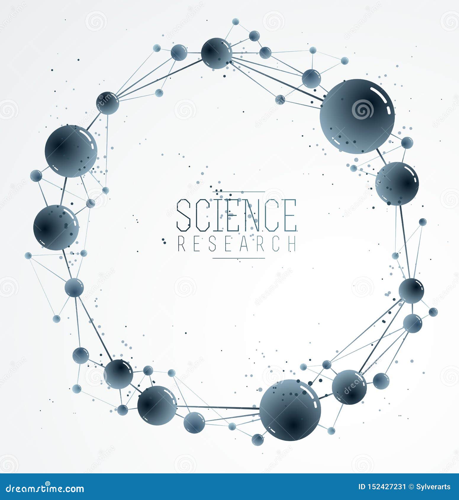 Molecules Vector Abstract Background, 3D Dimensional Science Chemistry ...