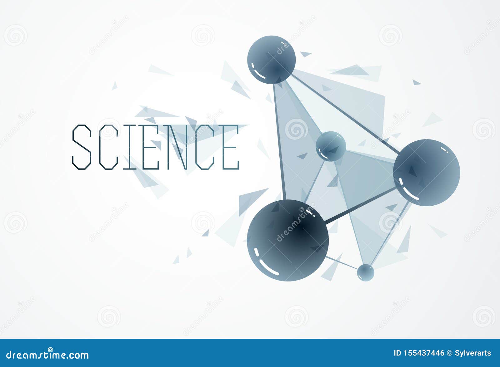 Molecules Vector Abstract Background, 3D Dimensional Science Chemistry ...