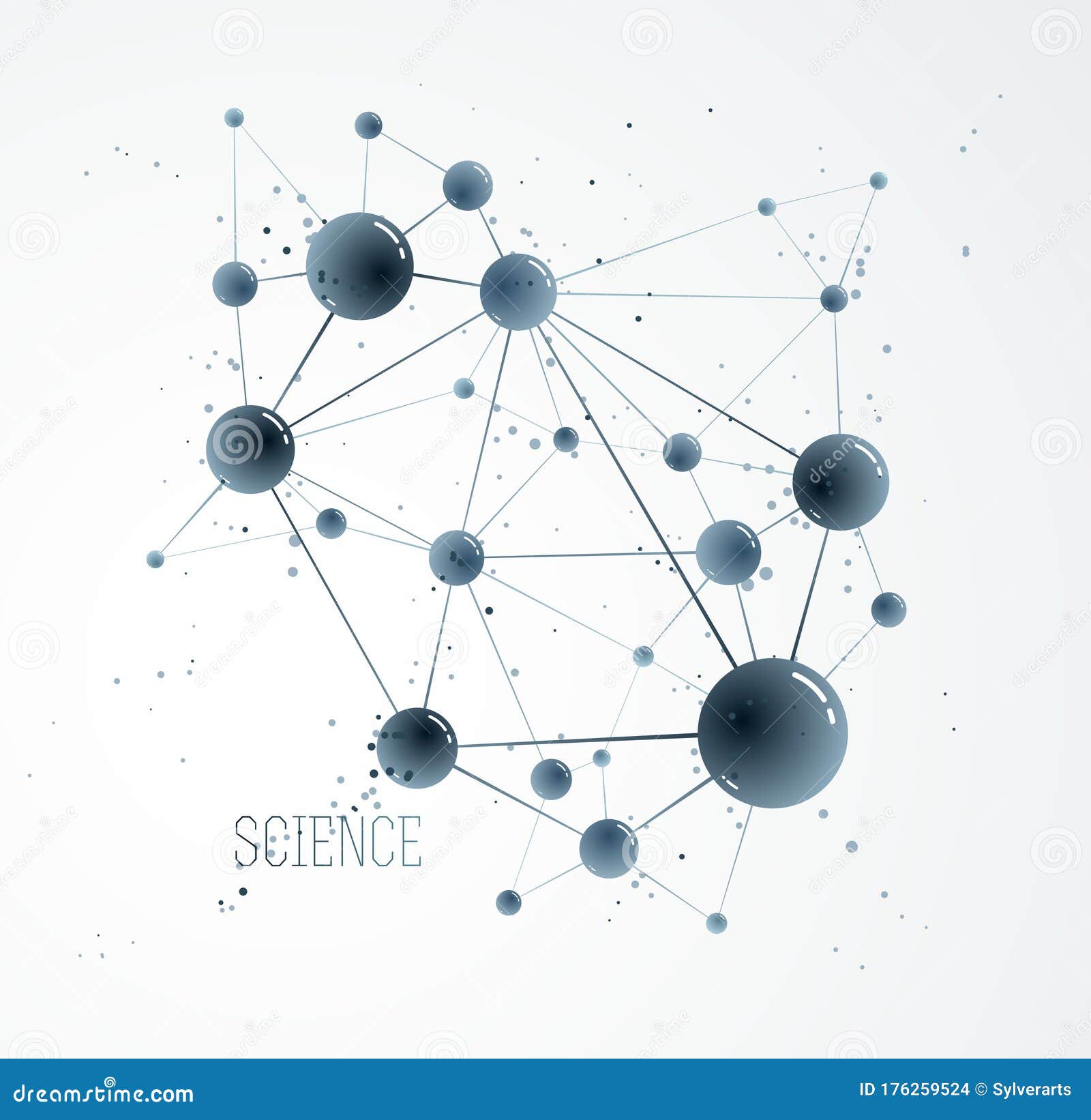 Molecules Abstract Background, 3D Dimensional Science Chemistry and ...