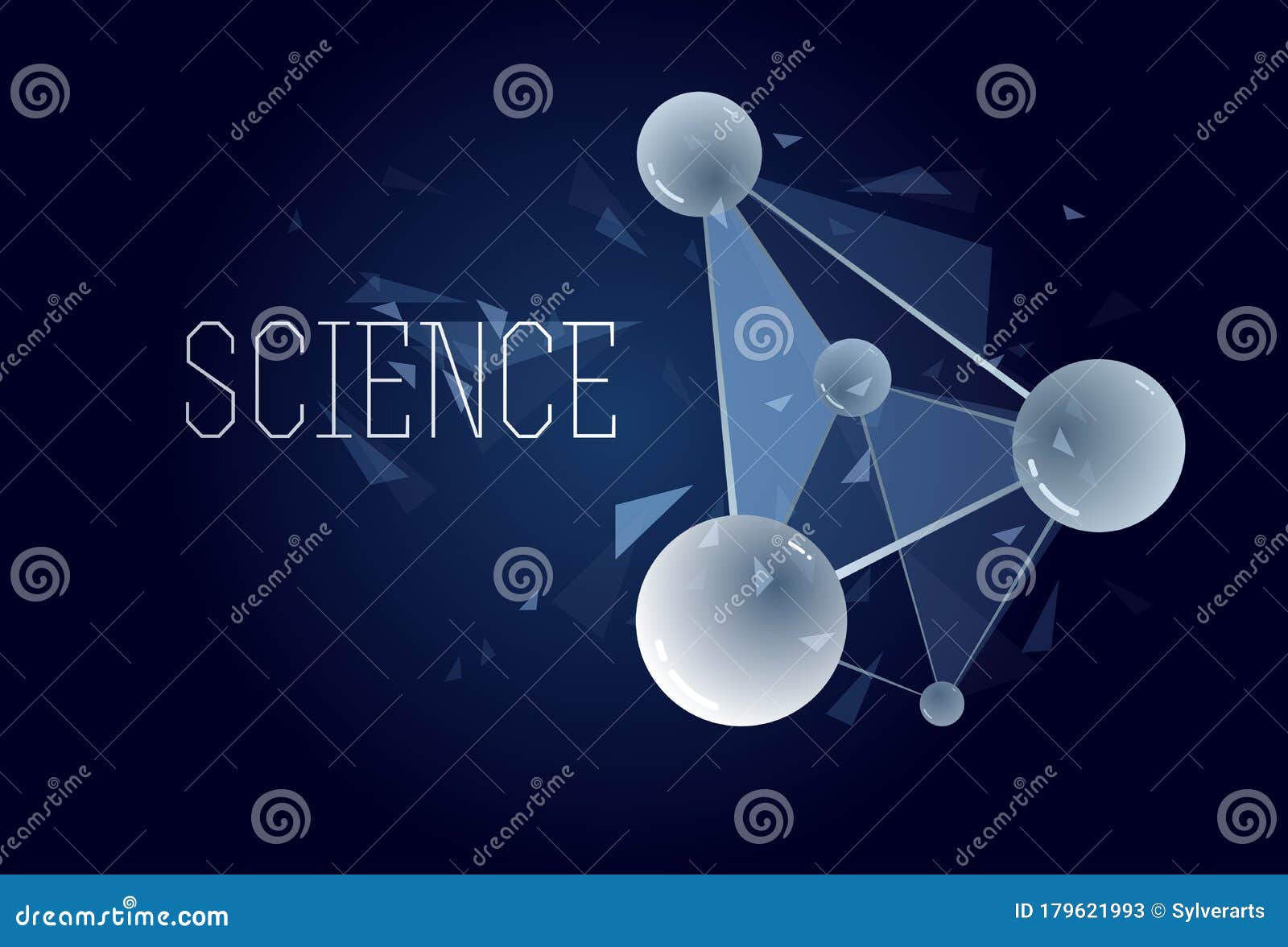 Molecules Vector Abstract Background, 3D Dimensional Science Chemistry ...