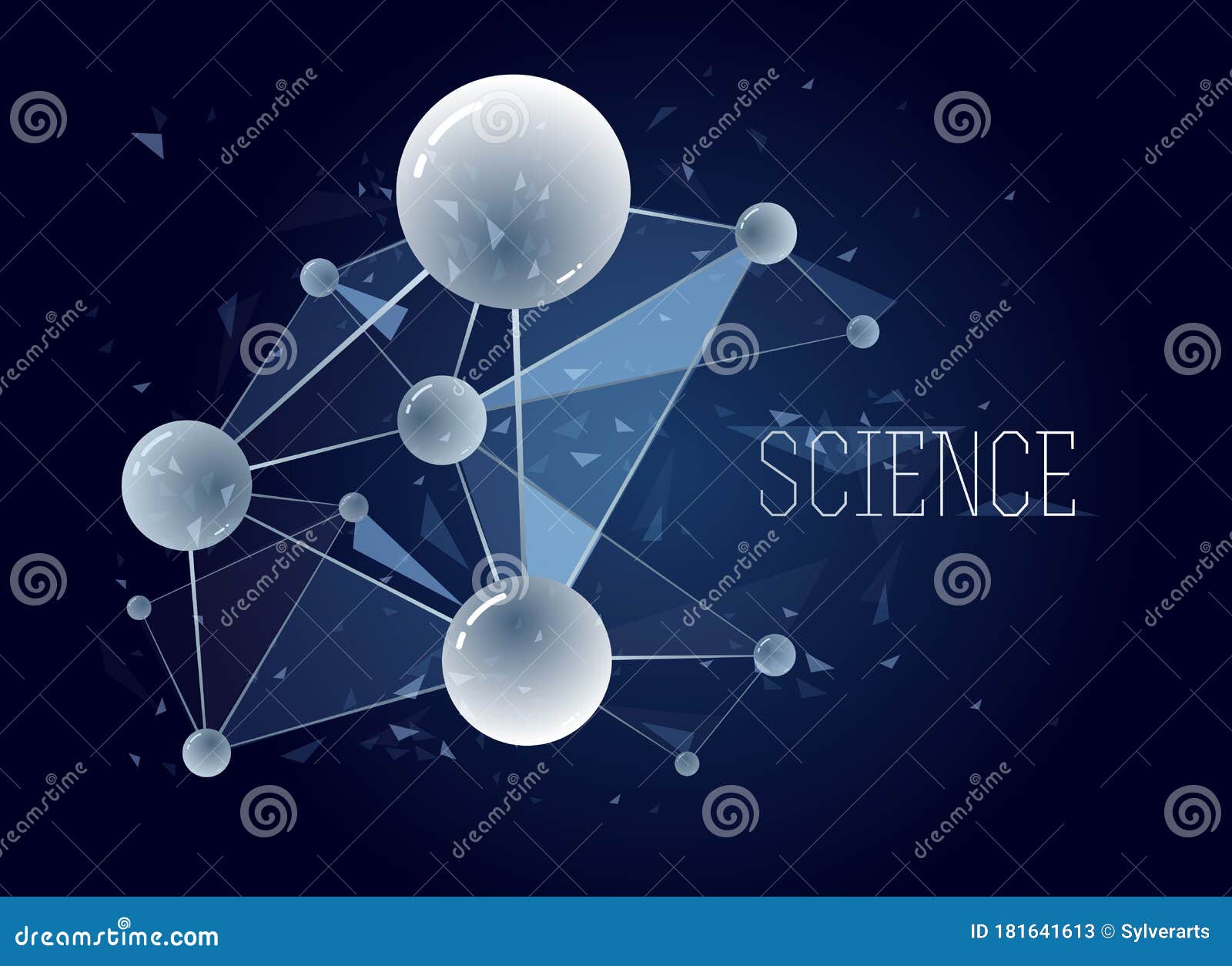 Molecules Vector Abstract Background, 3D Dimensional Science Chemistry ...