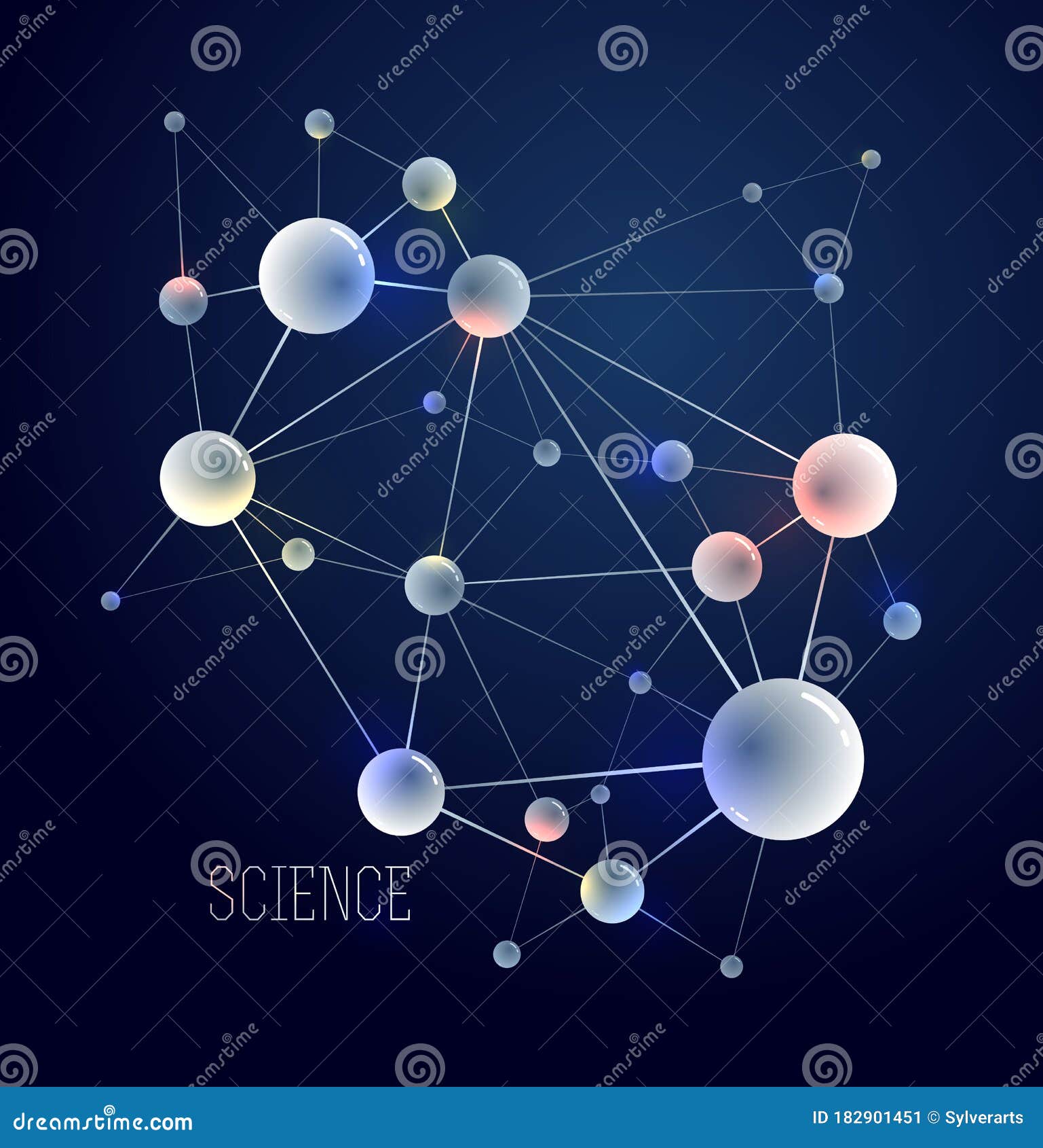 Molecules Vector Abstract Background, 3D Dimensional Science Chemistry ...