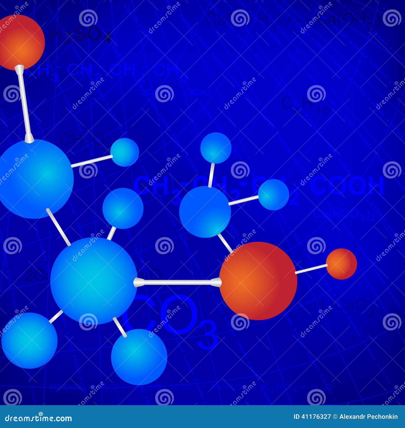 Molecules stock vector. Illustration of experiment, graph - 41176327
