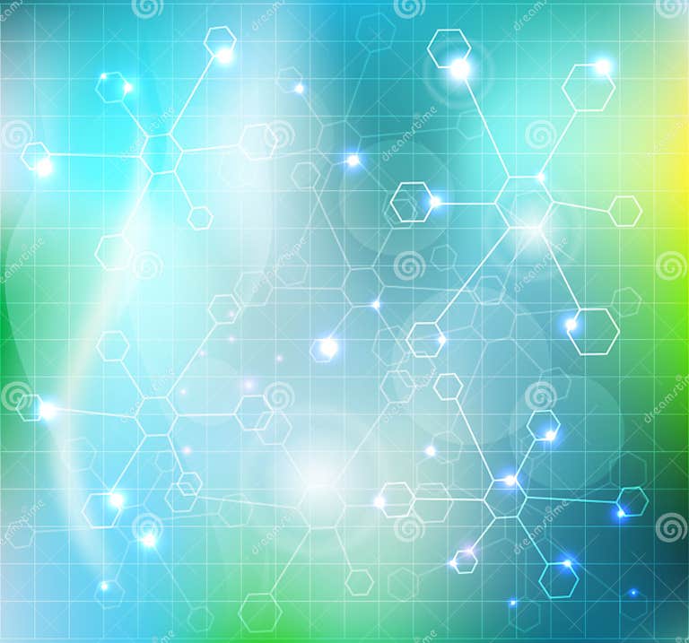 Molecules wallpaper stock vector. Illustration of atom - 28221914