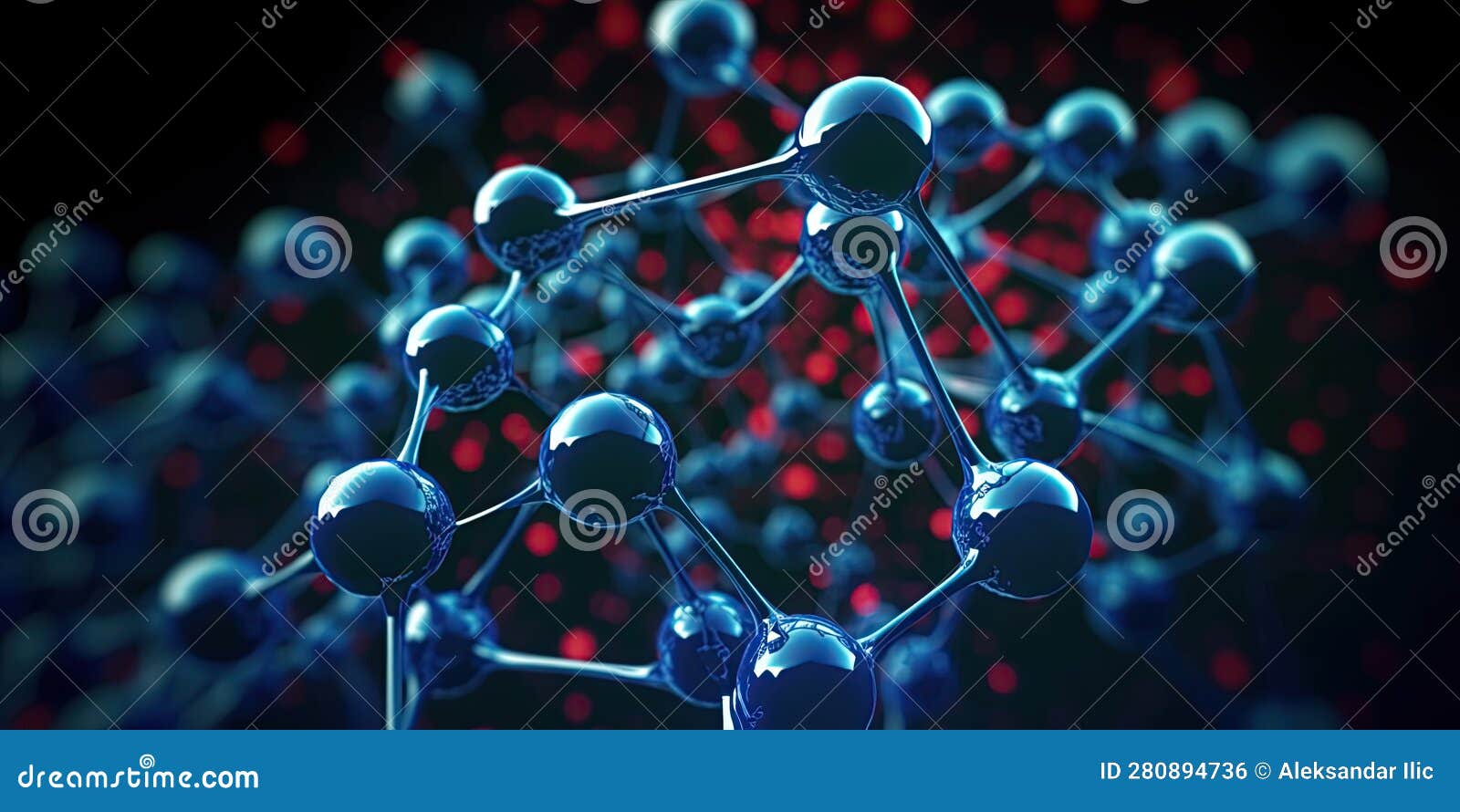 Molecules of Water. Generative Ai Illustration Stock Illustration ...