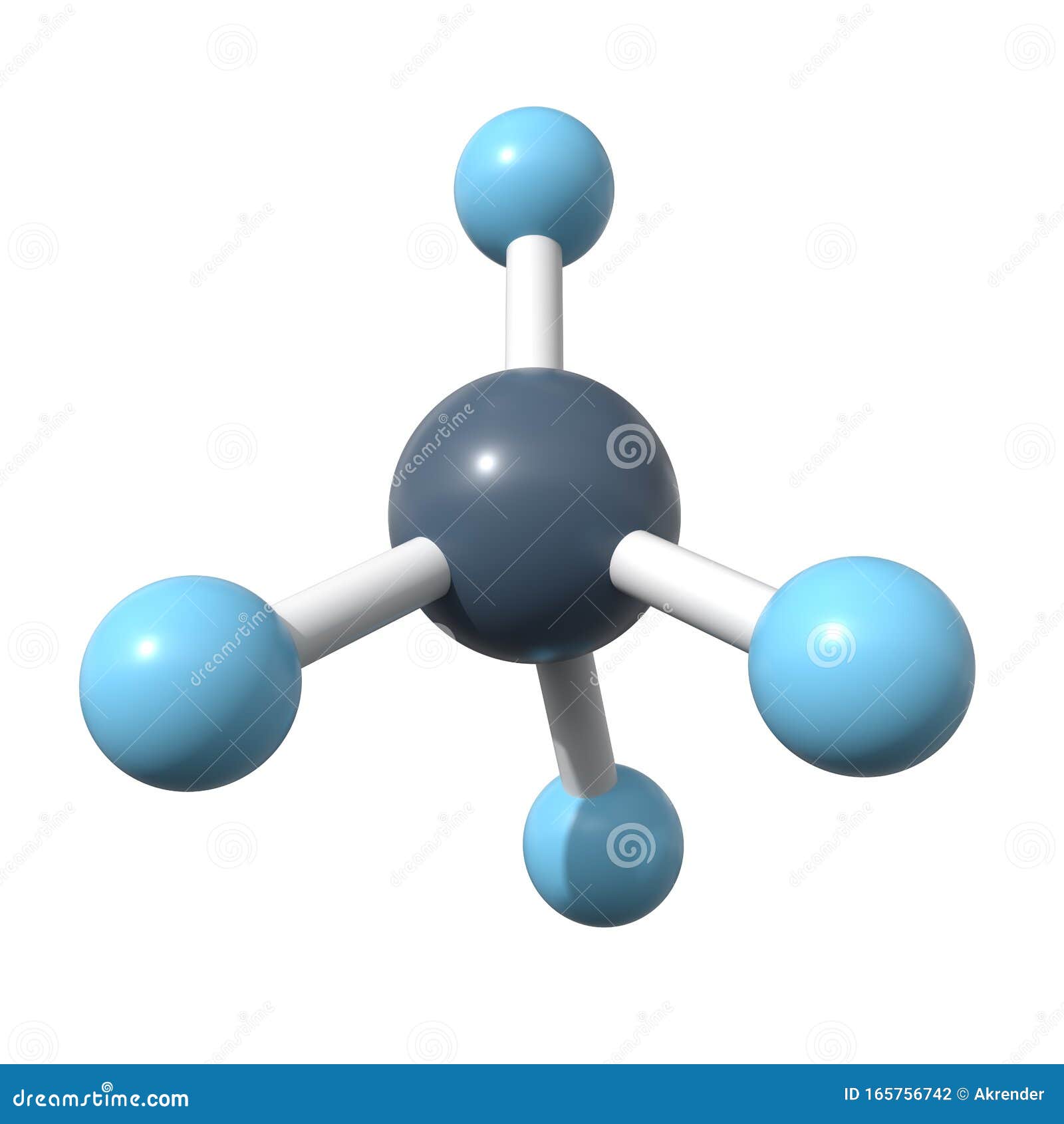 Molecuul van methaan stock illustratie. Illustration of moleculair ...