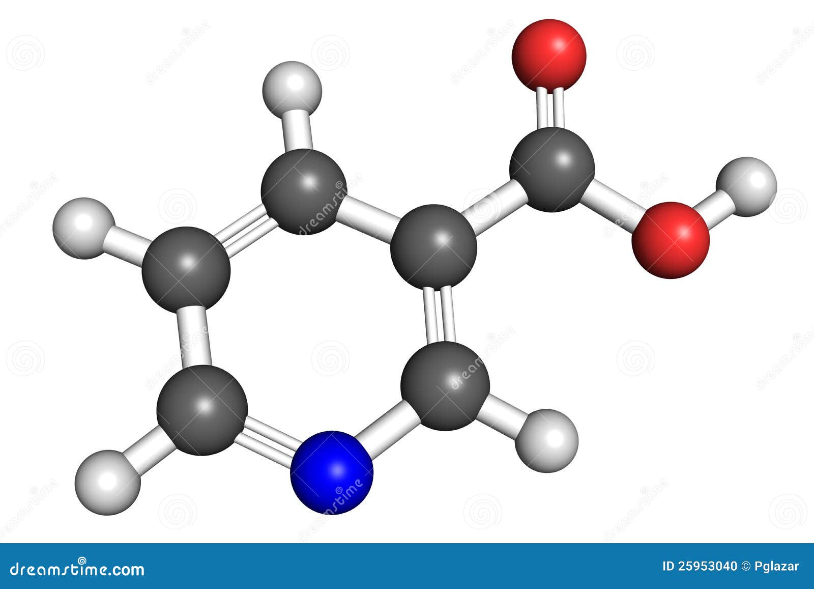 Molekyl för vitamin B3 stock illustrationer. Illustration av blod ...