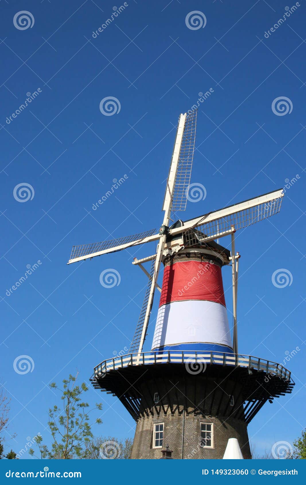 Molen De Valk Windmill in Leiden, Netherlands Editorial Image - Image ...