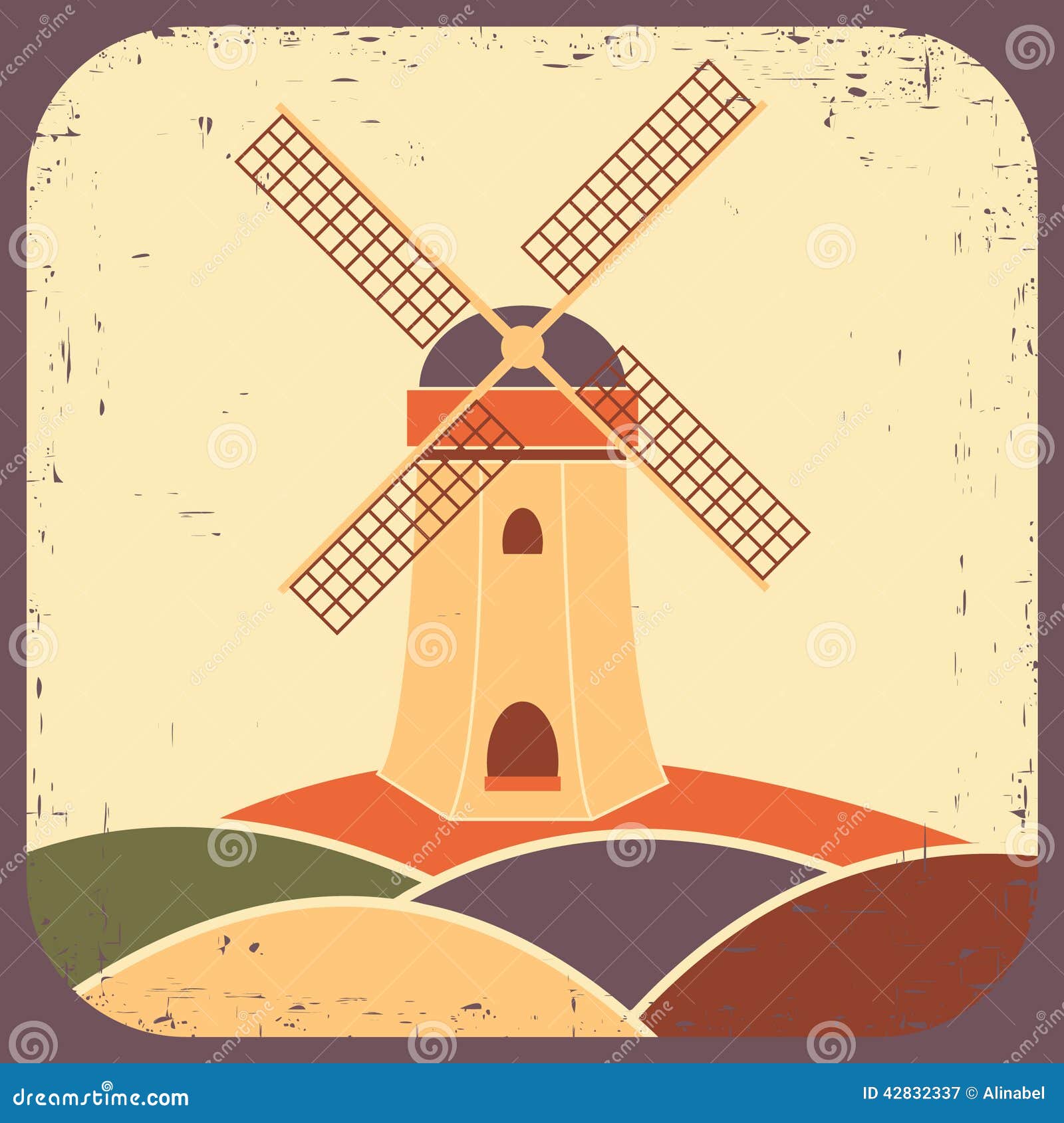Molen Vector illustratie vector illustratie. Illustration of ...
