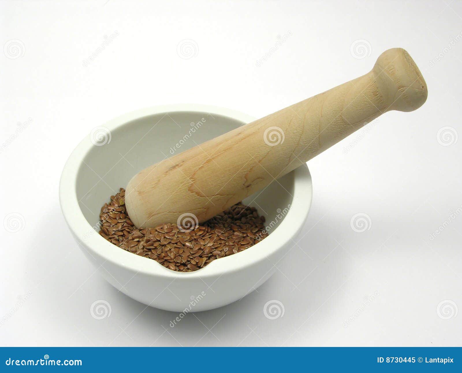 Moler la linaza marrón imagen de archivo. Imagen de madera - 8730445